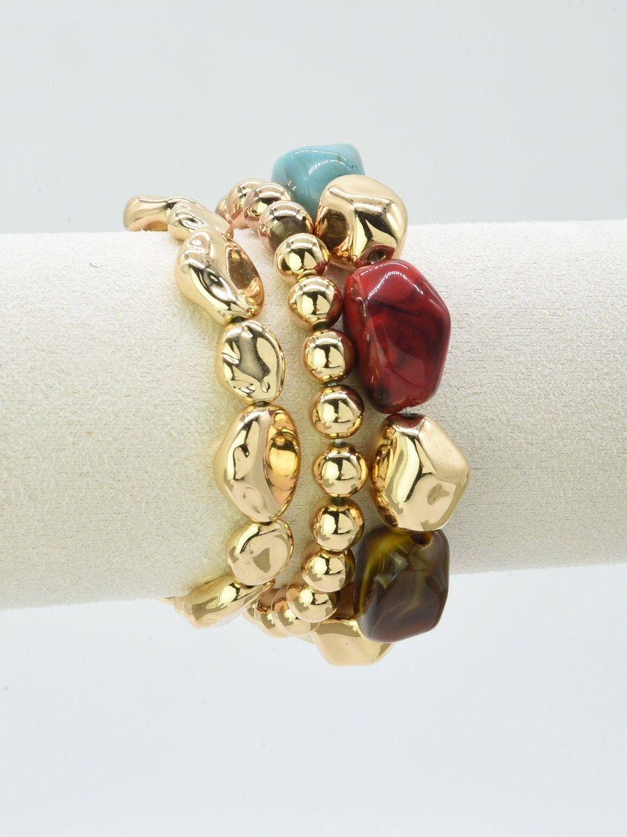 Tell It All Bracelet Set: Gold/Multi-Color – Haute as Ice