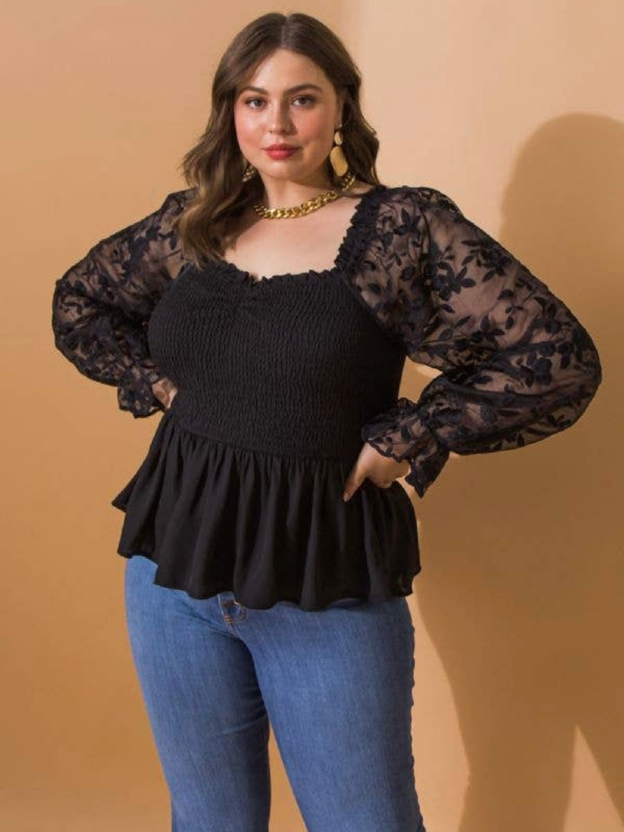 Simply Stunning Top PLUS: Black – Haute as Ice